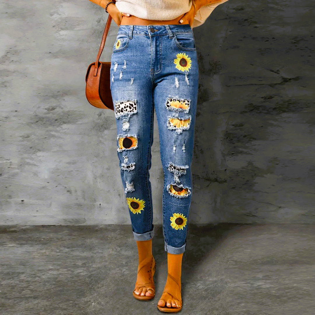 Nord Patch Bloom Denim Jeans – Nord Wave